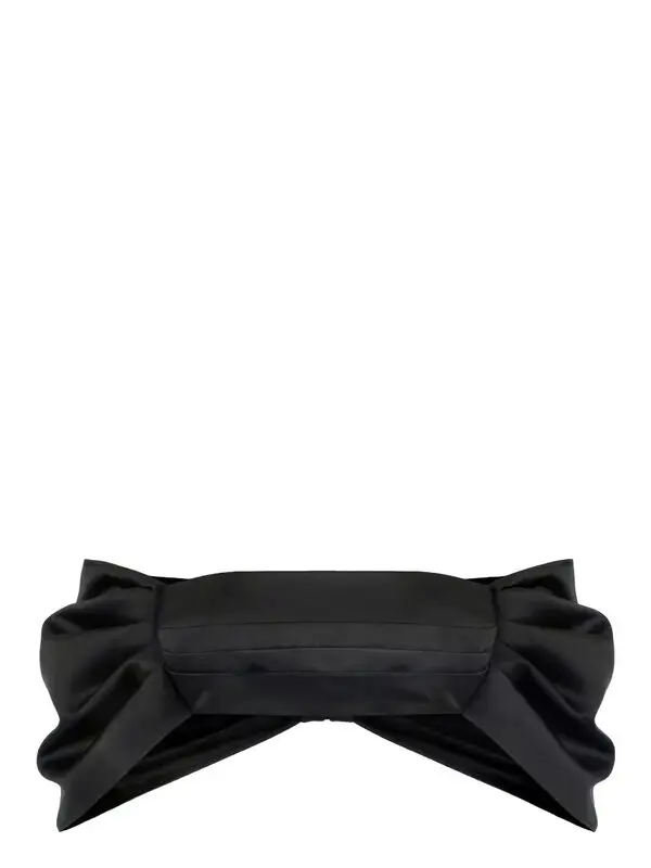 Elisabetta Franchi Bow Satin Top - Black