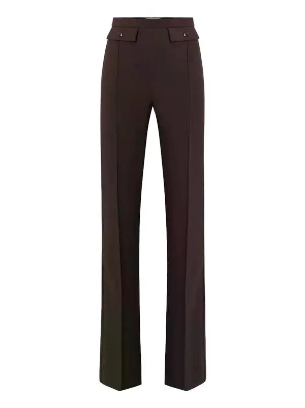 Elisabetta Franchi Crepe Trousers - Brown