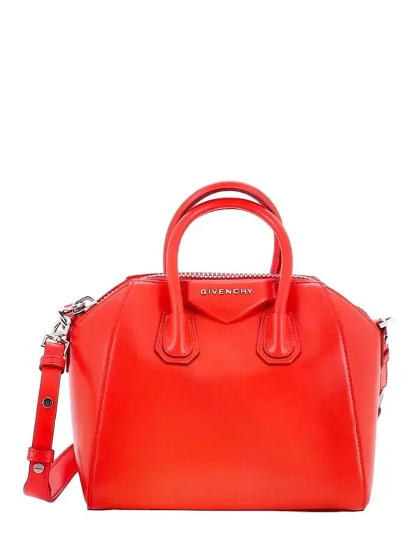 Givenchy Antigona Glazed Leather Mini Satchel - Red