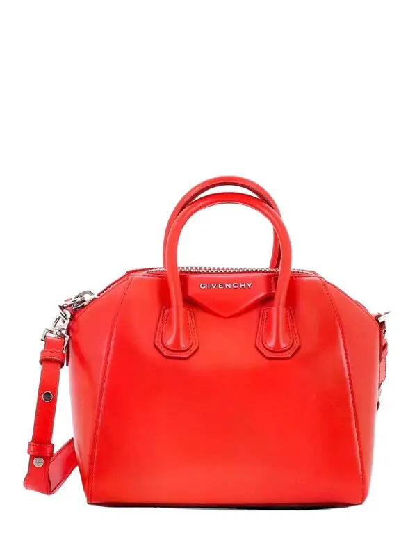 Givenchy Antigona Glazed Leather Mini Satchel - Red