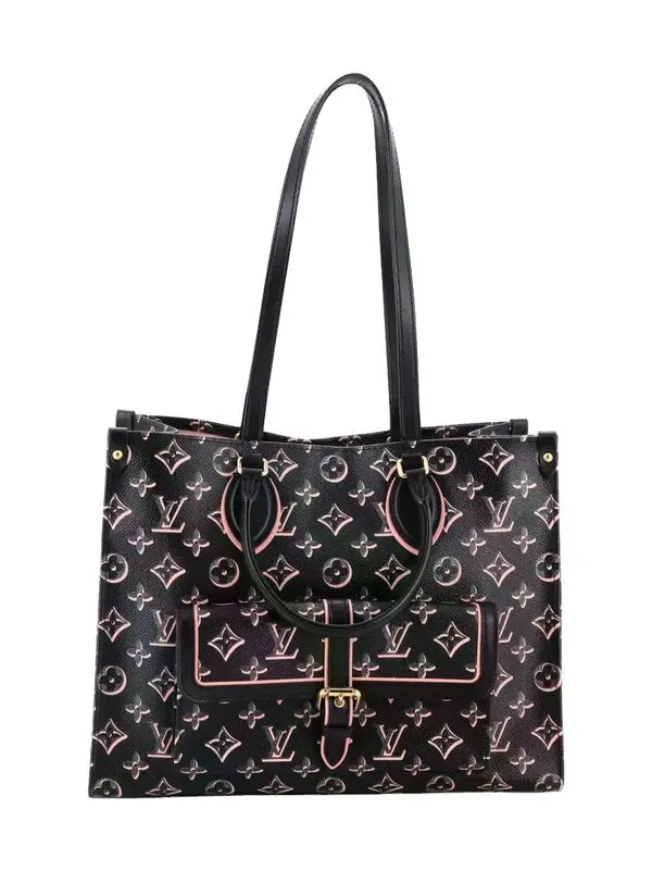 LOUIS VUITTON Onthego Monogram Canvas Mm Tote Bag - Black