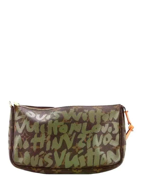 LOUIS VUITTON Pochette Accessoires Limited Edition Monogram Graffiti Shoulder Bag - Brown