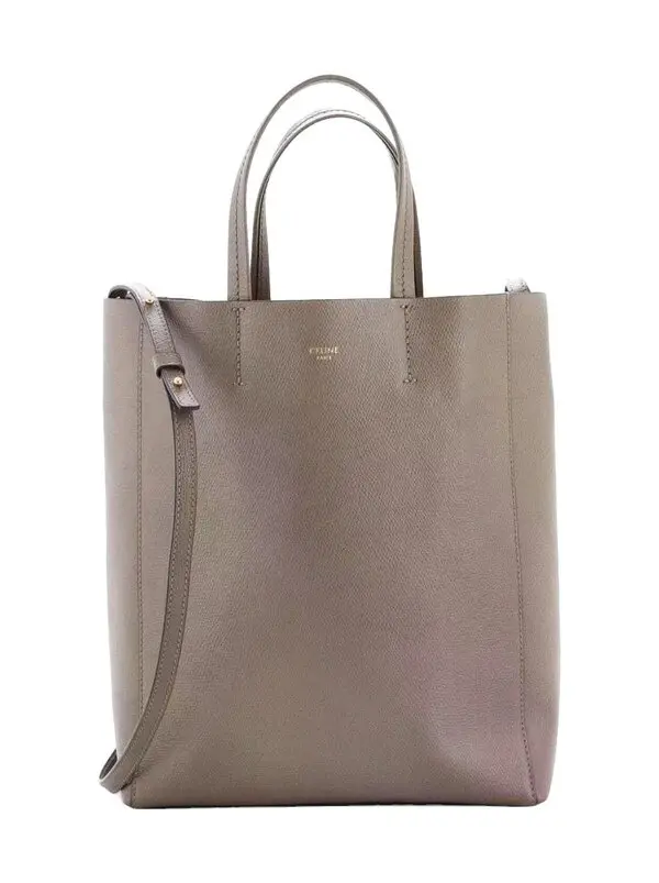 Celine Vertical Cabas Grained Calfskin Small Tote Bag - Neutrals