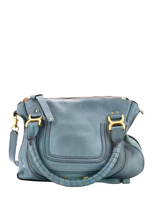 Chloé Marcie Leather Medium Satchel - Blue