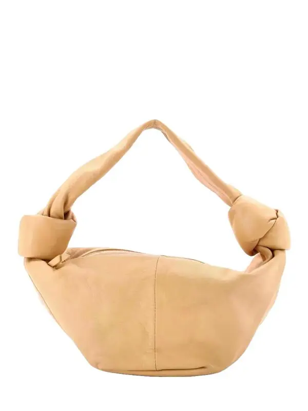 Bottega Veneta Double Knot Leather Mini Hobo Bag - Neutrals