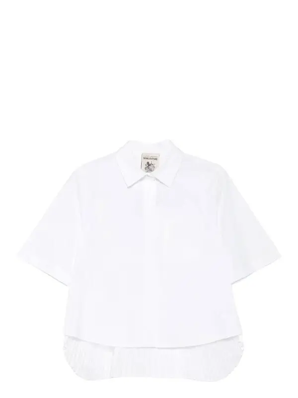 SEMICOUTURE Pleated-detail Shirt - White