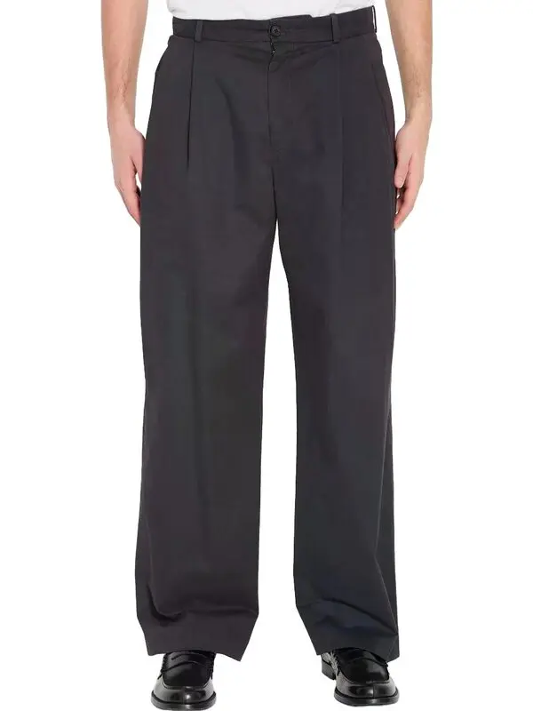 THE ROW Pleated Straight Trousers - Grey