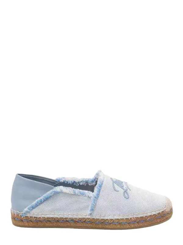 JIMMY CHOO Frayed Logo Espadrilles - Blue
