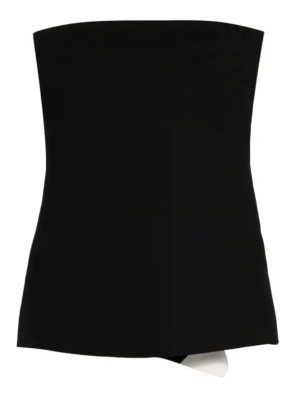 ENTIRE STUDIOS Strapless Panelled Top - Black
