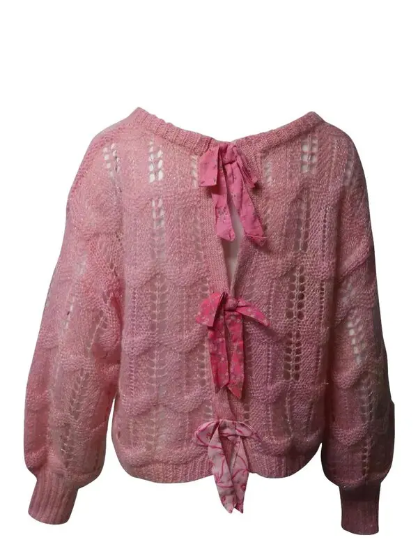 LoveShackFancy Cable-knit Sweater - Pink