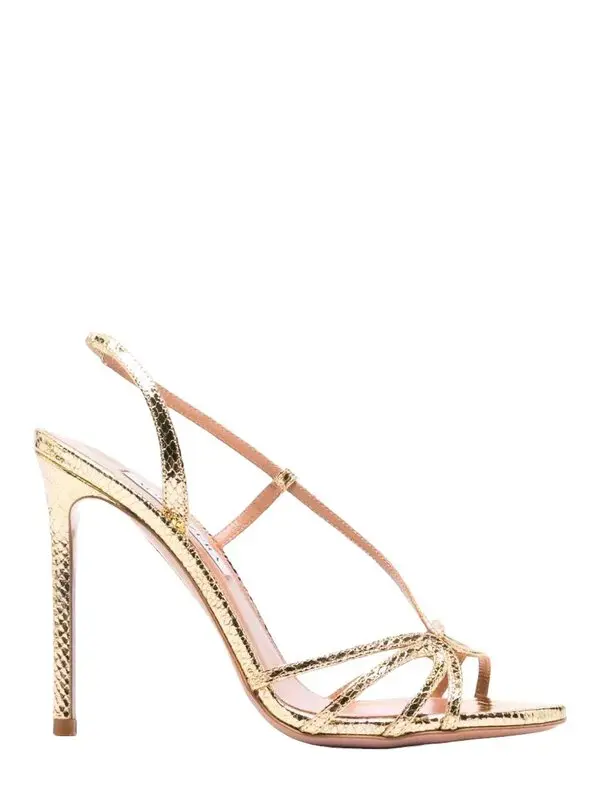 AQUAZZURA Strappy Heeled Sandals - Gold