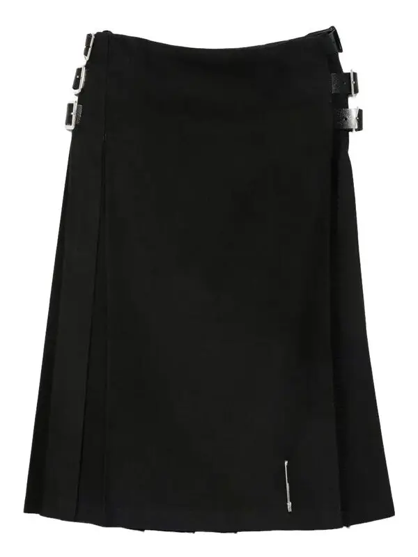 Le Kilt Pleated Buckle Skirt - Black