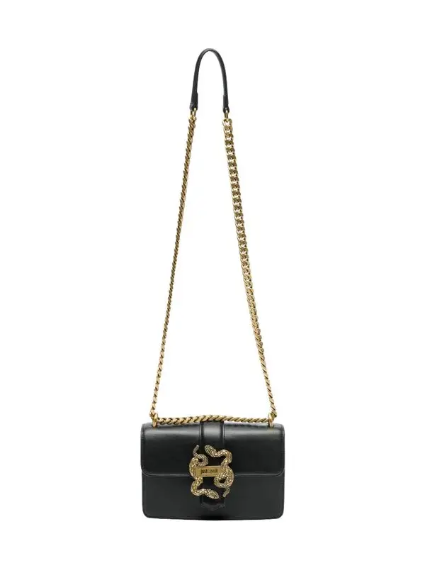 Just Cavalli Snake Detail Shoulder Bag - Black