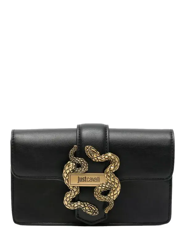Just Cavalli Clutch Bag With Logo Detail - Black