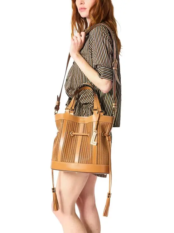LANCEL Cut-out Bucket Bag - Neutrals