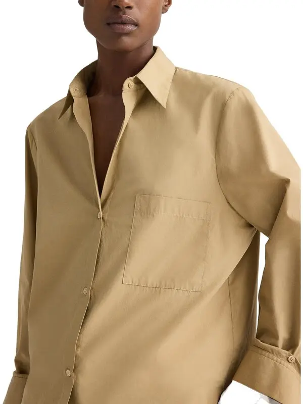 TWP Next Morning Shirt In Superfine Cotton Shirting - Kelp