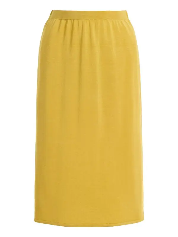 Posse Rae Knit Midi Skirt - Yellow
