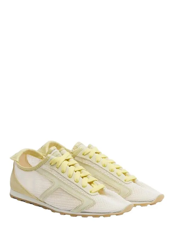 Jacquemus Tennis Leather-trimmed Sneakers - Yellow