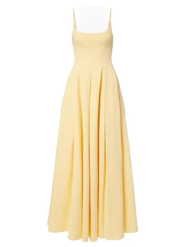 Staud Joy Cotton-blend Gown - Yellow