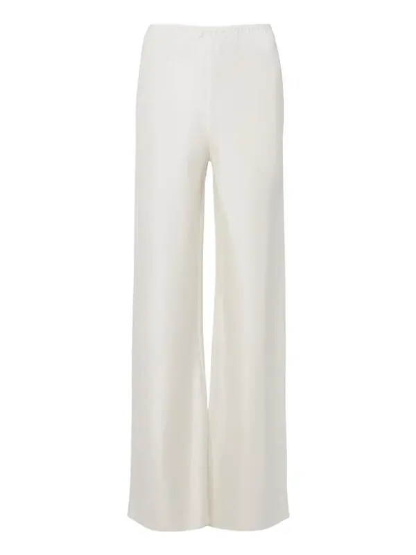 Posse Cove Silk-blend Straight Pants - White