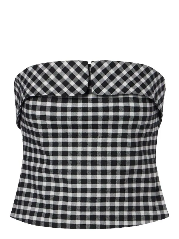 Posse Chiara Gingham Tube Top - White