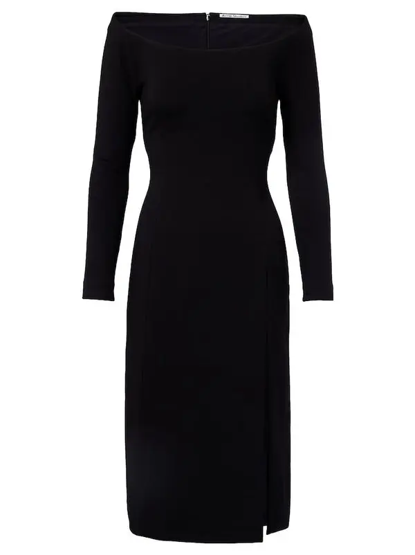 Acne Studios Off-shoulder Midi Dress - Black