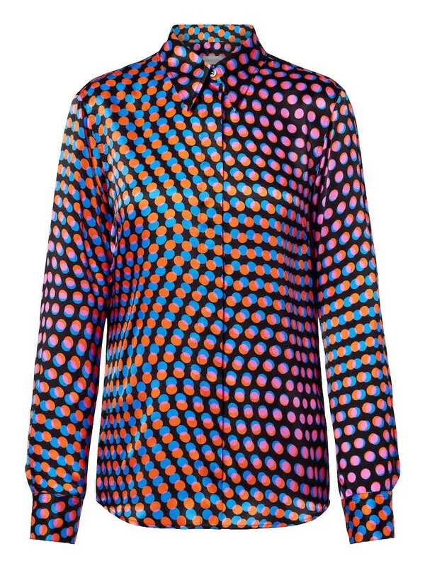 Dries Van Noten Polka-dot Silk Shirt - Black