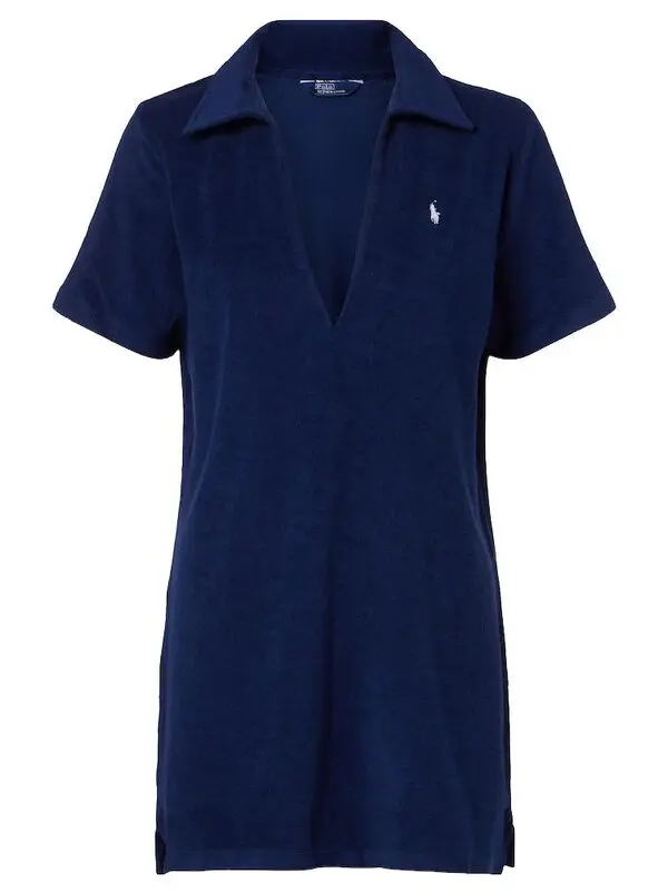 Polo Ralph Lauren Cotton Terry Polo Dress - Blue