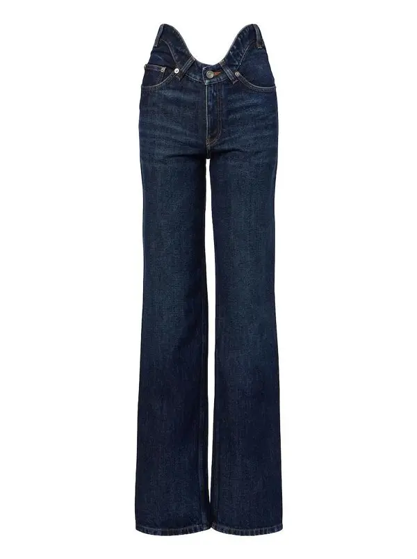 JEAN PAUL GAULTIER Curved Bootcut Jeans - Blue