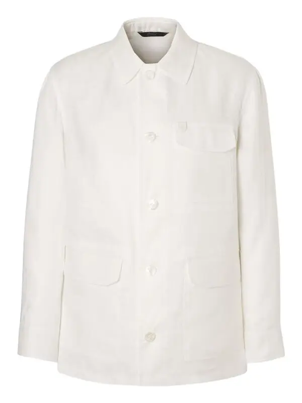 Brioni Linen And Cotton Jacket - White
