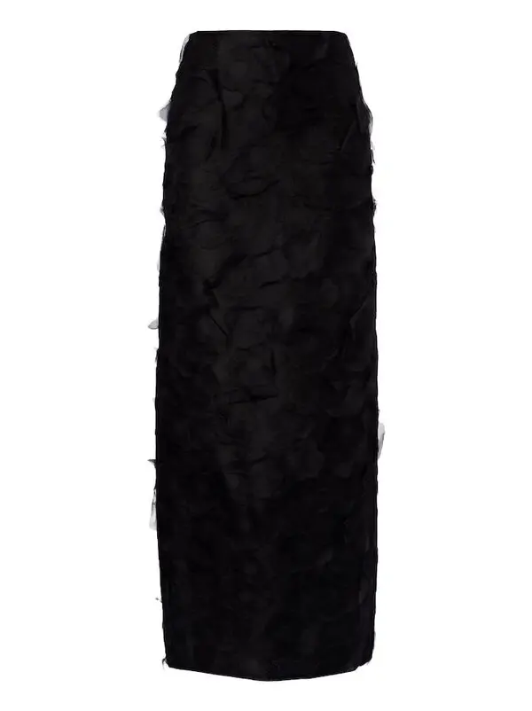 Max Mara Adepto Silk Maxi Skirt - Black