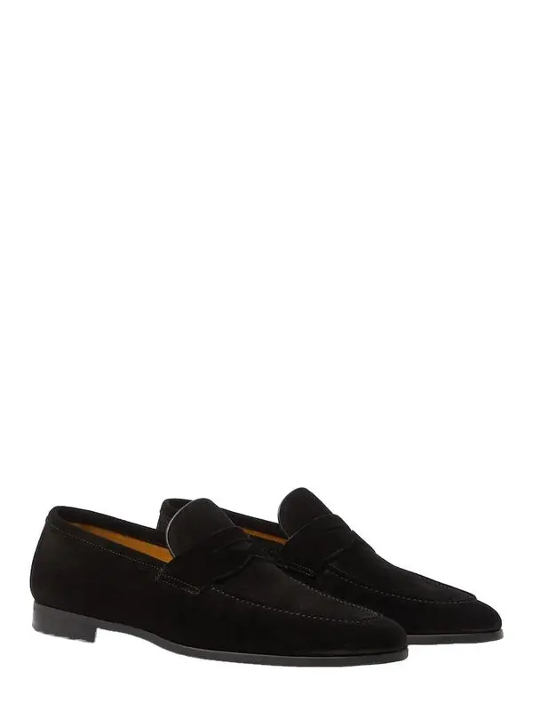 Magnanni Diezma Suede Penny Loafers - Brown