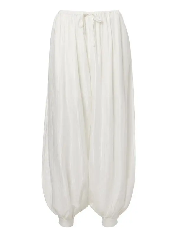 ROTATE BY BIRGER CHRISTENSEN Striped Balloon Pants - White
