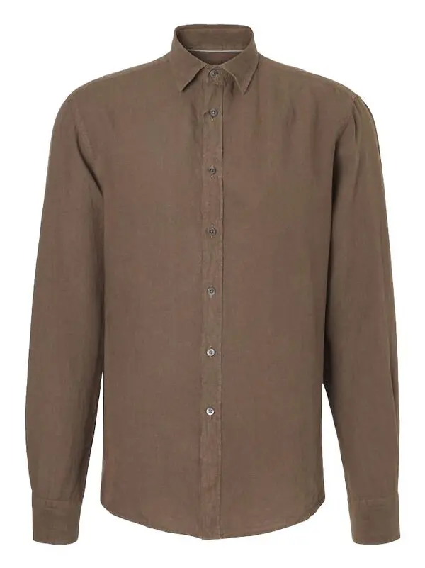 Canali Linen Shirt - Brown