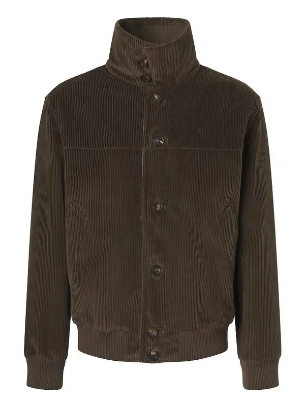 Loro Piana Merremma Cotton Corduroy Bomber Jacket - Brown