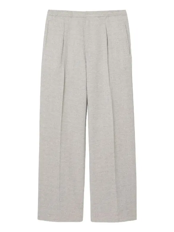 Lacoste Pleated Relaxed Straight-leg Trousers - Grey Chine