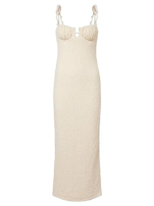 MONTCE Petal Midi Dress - White