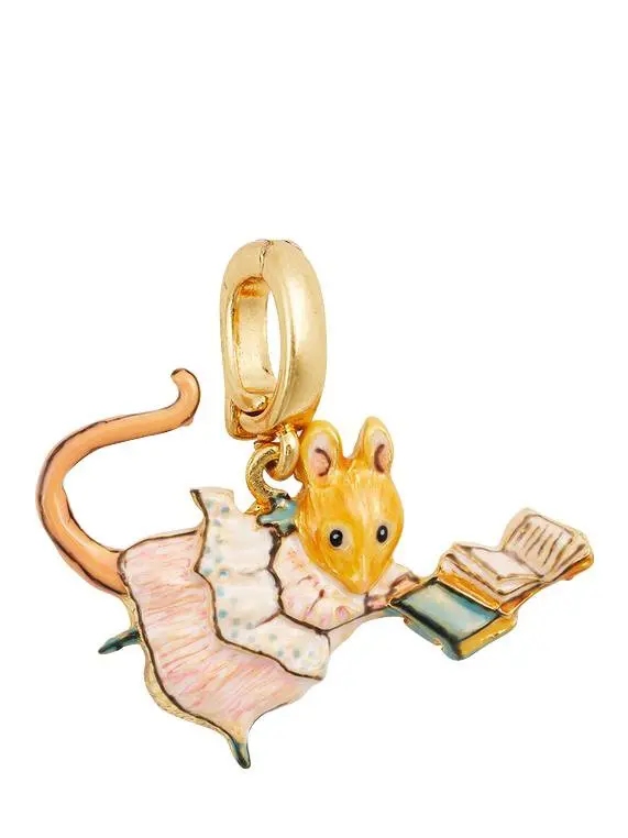 FABLE ENGLAND X Peter Rabbit Appley Dapply Book Charm - Gold