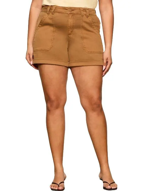 Sanctuary Twill Utility Shorts - Toasted Brown