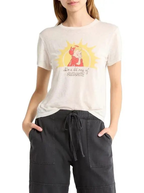 RE/DONE Ray Of Sunshine Graphic T-shirt - Vintage White