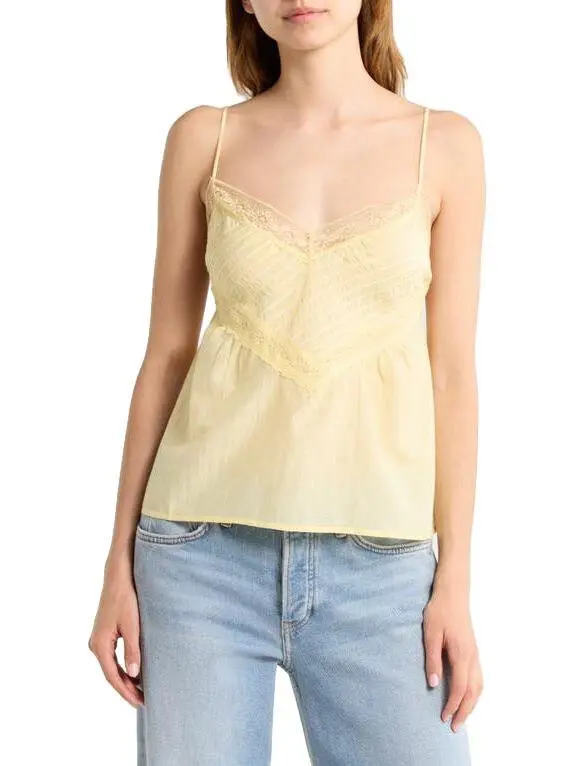 RE/DONE Sofia Lace-trimmed Camisole - Shortbread