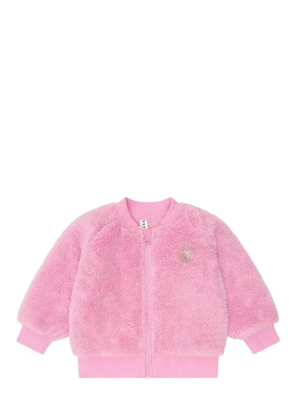 HUXBABY Varsity Huxette Fur Jacket - Strawberry