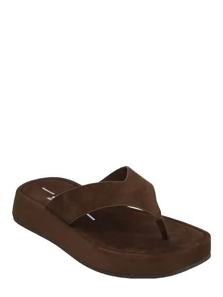 Mia Pamelia Wedge Flip Flop - Chocolate