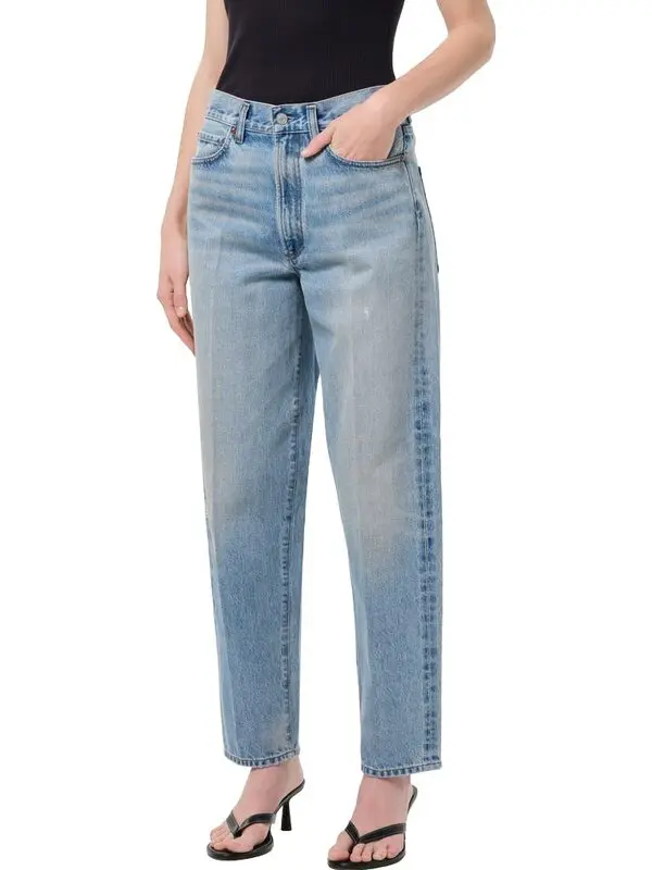 AGOLDE 80s High-waist Tapered Jeans - Orbital Medium Vin