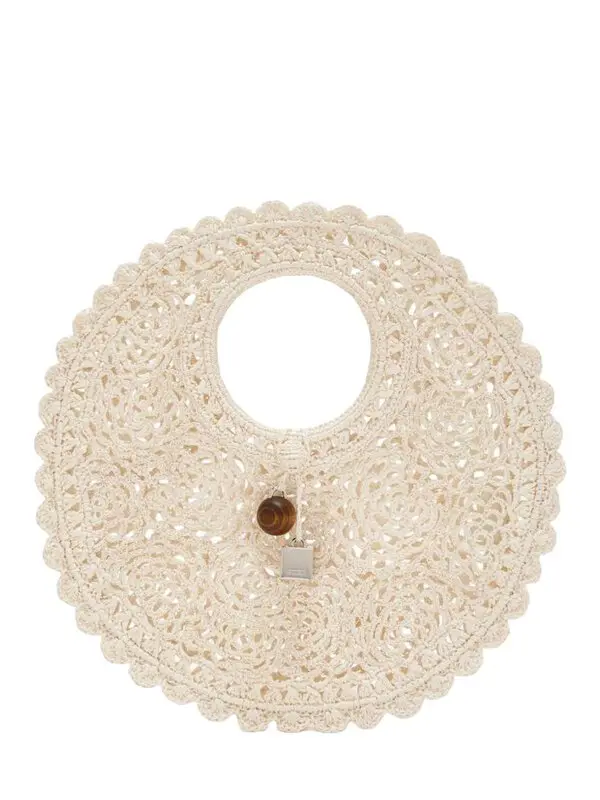 Jacquemus Le Petit Rond Spiaggia Handbag - White