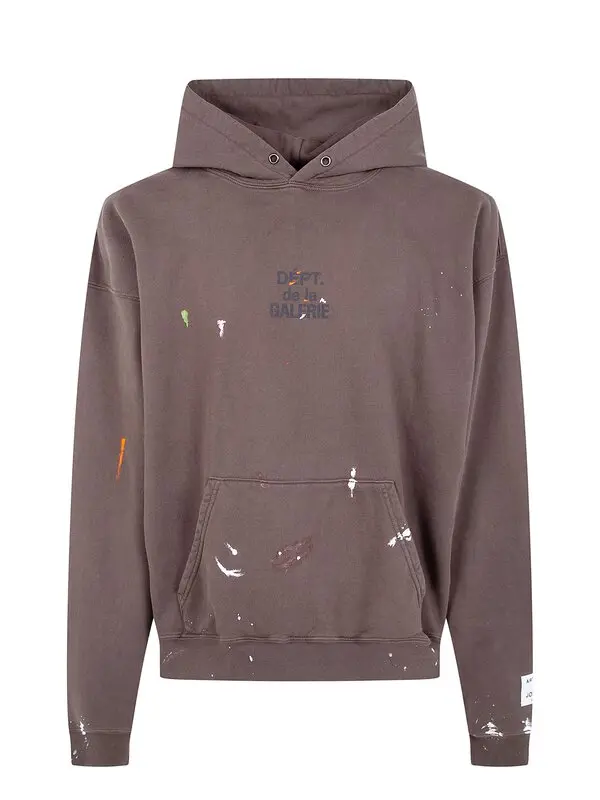 GALLERY DEPT. Logo Painted Hoodie - Brown