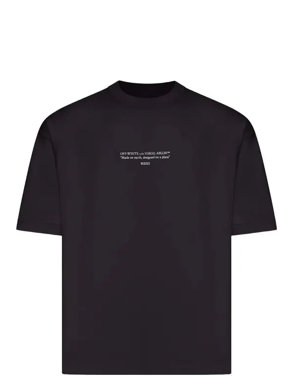 Off-White Skate' Statement Short Sleeves Tee - Black