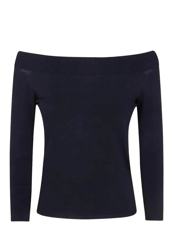 NUUR Off-shoulder Sweater - Black