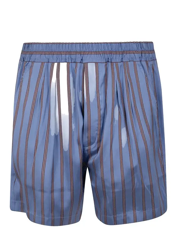 TOM FORD Silk Jacquard Lounge Shorts - Blue