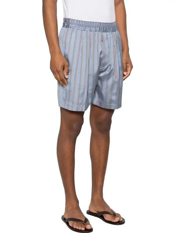 TOM FORD Silk Jacquard Lounge Shorts - Blue